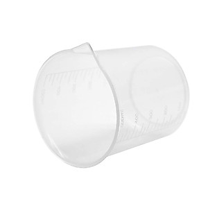 Sscon 3Pcs 500ml Lab Graduated Beakers Transparent Plastic Measuring Cups for Laboratory Kitchen