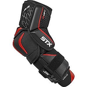 STX Ice Hockey Stallion HPR Junior Elbow Pad, Black/Red, Medium