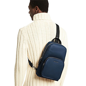 Michael Kors Cooper Commuter Sling Pack Embossed Leather Backpack