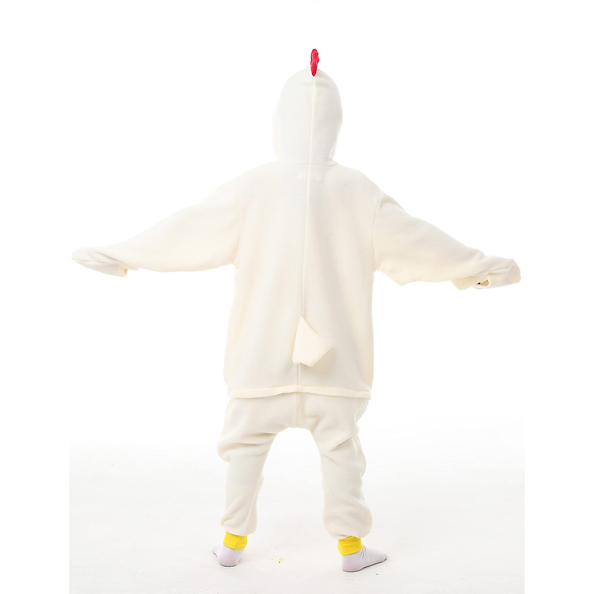 CANASOUR Unisex Halloween Kids Chicken Onesie For 5T Girls Costume Party Cosplay Pyjamas (Height 43-47”, 5T, Chicken)