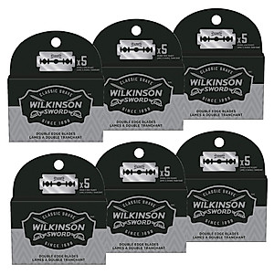 Wilkinson Sword Double Edge Razor Blades Refills, 5 Count (Pack of 6)