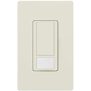 Lutron Maestro Vacancy-Only Sensor Switch | 5 Amp, Single-Pole/Multi-Location | MS-VPS5M-LA | Light Almond