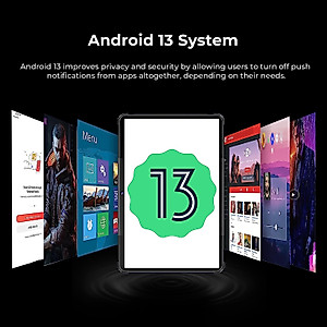 HOTWAV R6 Ultra Rugged Tablet Android 13, 15600mAh 10.4 Inch 2K FHD+, 16(8+8Virtual) GB+256GB/(2TB TF) Waterproof Tablet PC, 16MP+16MP Octa-Core IP68&IP69K/Dual SIM 4G LTE/5G WiFi/Face ID/GPS/OTG