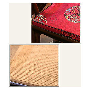 ZYBCQL New Chinese Chair Cushion Seat Pad,Non Slip 4 cm Sponge Seat Cushions Washable Floor Mat with Removable Cover for Room Decor-H 45x38x4cm(18x15x1.6inch)