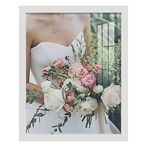 Renditions Gallery 11x14 inch Picture Frame High-end Modern Style, Made of Solid Wood and High Definition Glass Ready for Wall and Tabletop Photo Display, White Frame
