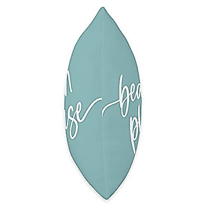 Vine Mercantile Beach Please-Cute Summer Sayings-Dusty Teal Aqua Throw Pillow, 18x18, Multicolor