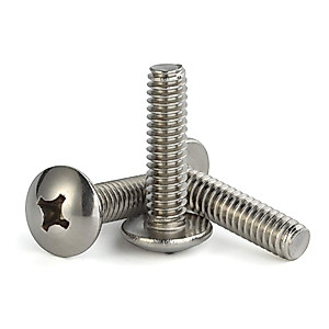 #8-32 x 1 Truss Head Machine Screws, Full Thread, 18-8 Stainless Steel, Quantity 100