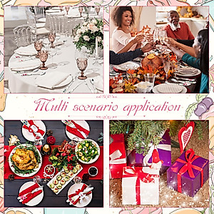 Dandat 72 Pcs Dessert Silverware Set Tea Party Stainless Steel Dinner Flatware Bulk Wedding Dessert Spoons Knives Forks with Ceramic Handle for Spring Coffee Salad Cake Tea Party Gifts, Service for 24