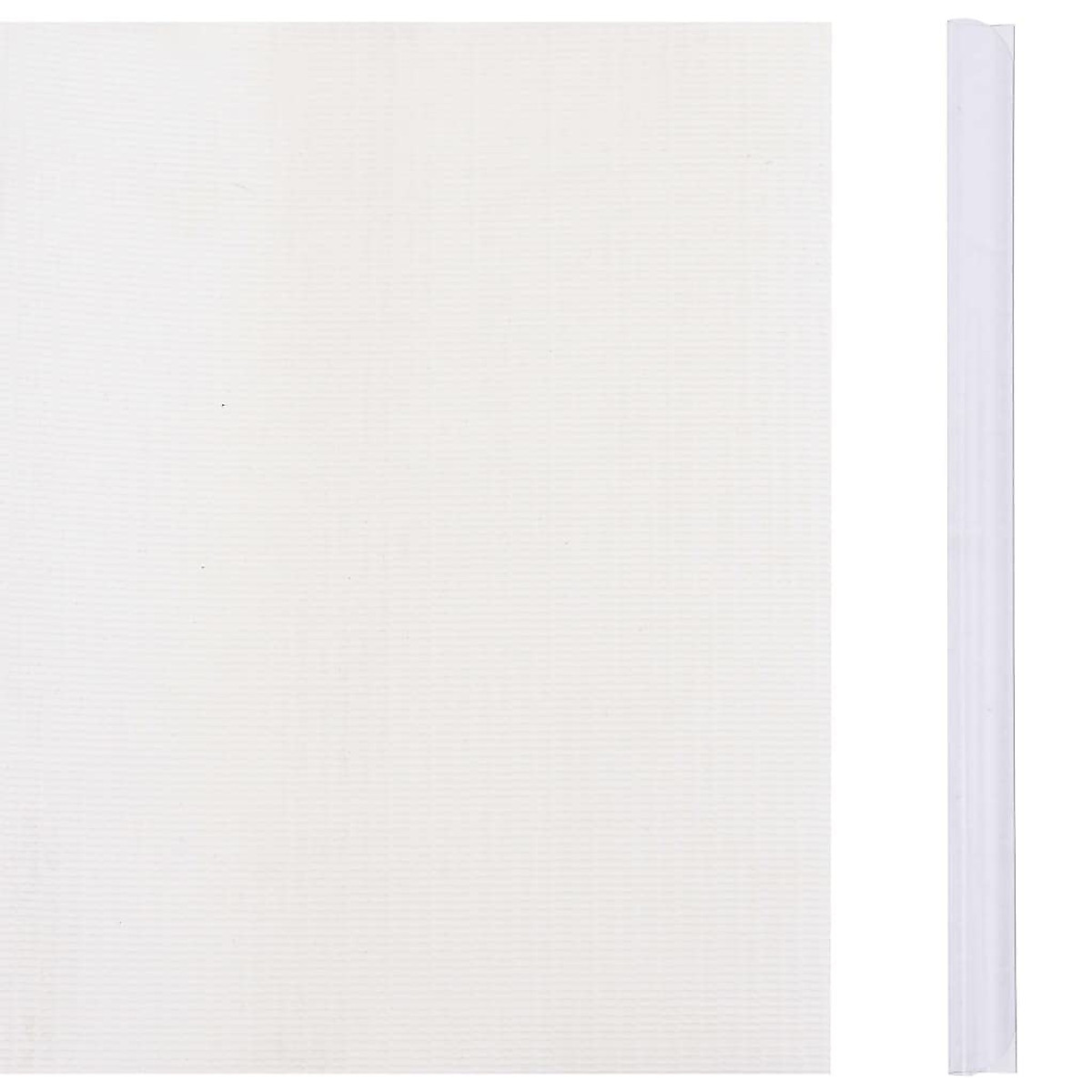 Eco-Friendly Outdoor Fence Garden Privacy Screen Decorative Garden Fencing for Landscape Patio Yard Outdoor Decor PVC 114.8'x0.6' White