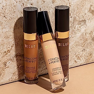 Milani Conceal + Perfect Longwear Concealer - Medium Beige (0.17 Fl. Oz.) Vegan, Cruelty-Free Liquid Concealer - Cover Dark Circles, Blemishes & Skin Imperfections for Long-Lasting Wear