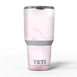 Design Skinz Marble Surface V1 Pink - Skin Decal Vinyl Wrap Kit Compatible with The Yeti Rambler Cooler Tumbler Cups