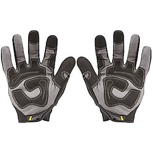Ironclad General Utility Work Gloves GUG, All-Purpose, Performance Fit, Durable, Machine Washable, (1 Pair), Large - GUG-04-L , Black