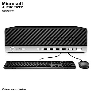 HP EliteDesk 800 G3 Small Form Factor PC, Intel Core Quad i7 6700 up to 4.0 GHz, 16GB DDR4, 1TB SSD, 4K Support, WiFi, BT 4.0, DVDRW, VGA, DP, Win 10 Pro 64-Multi-Language Support En/Sp/Fr(Renewed)