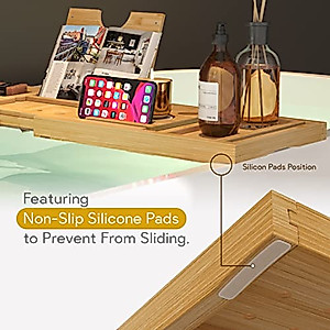 Bathtub Caddy Tray – Bath Caddy Tray for Bathtub – Expandable - Bathroom Accessories for a Modern Home – Practical and Versatile Bathtub Tray with Extending Sides