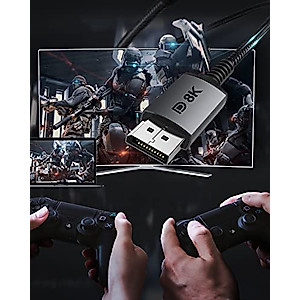 Stouchi USB C to DisplayPort 1.4 8K Cable 2M/6.6Ft Thunderbolt 4/3 to DP 4K@144Hz/120Hz 5K@60Hz 2K@240Hz HBR3 Adapter for iPad Pro M2, 2021 MacBook Pro, M1 Mac Mini, Dell XPS