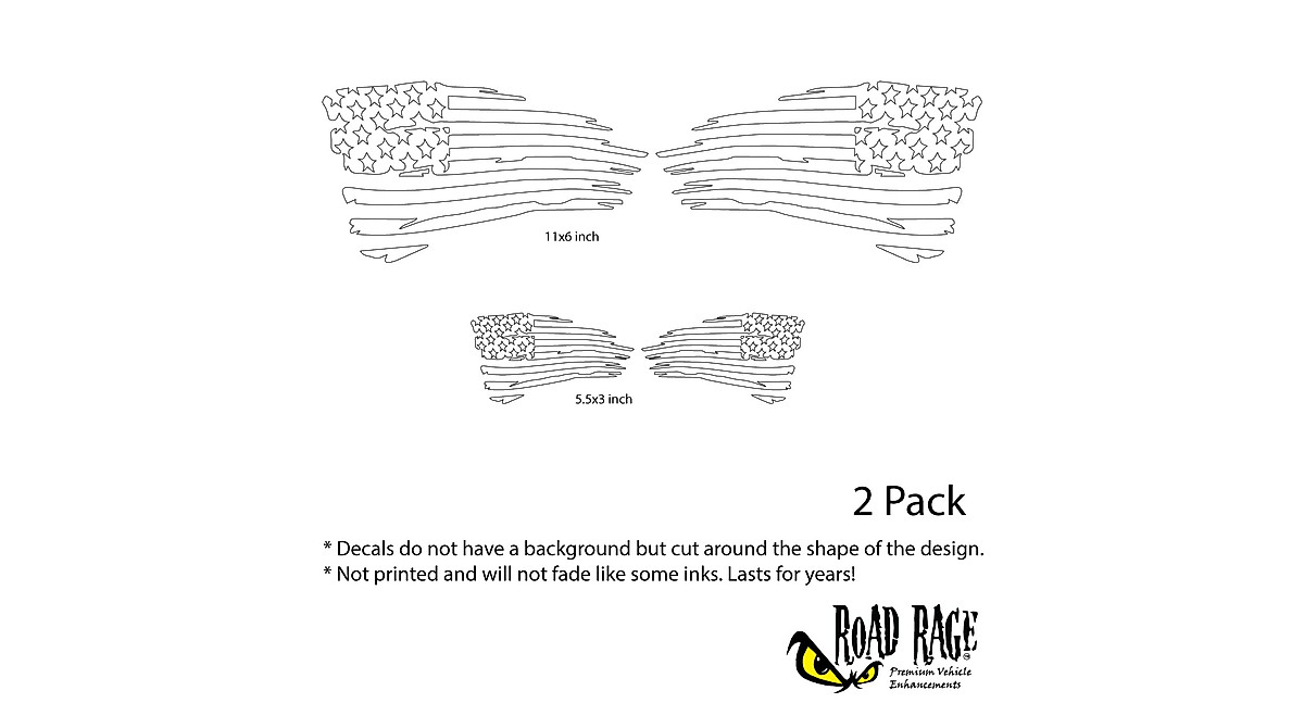 Premium American Flag Vehicle Decals - 2 Pack