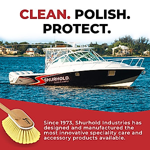 Shurhold 1960 Marine Mate 6 Inch Soft Bristle Brush with 48 Inch Handle