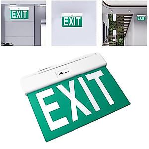 Led Emergency Exit Sign Acrylic Clear Eye Catching Exit Sign with Light for Building Camera Indoor Use AC85‑265V