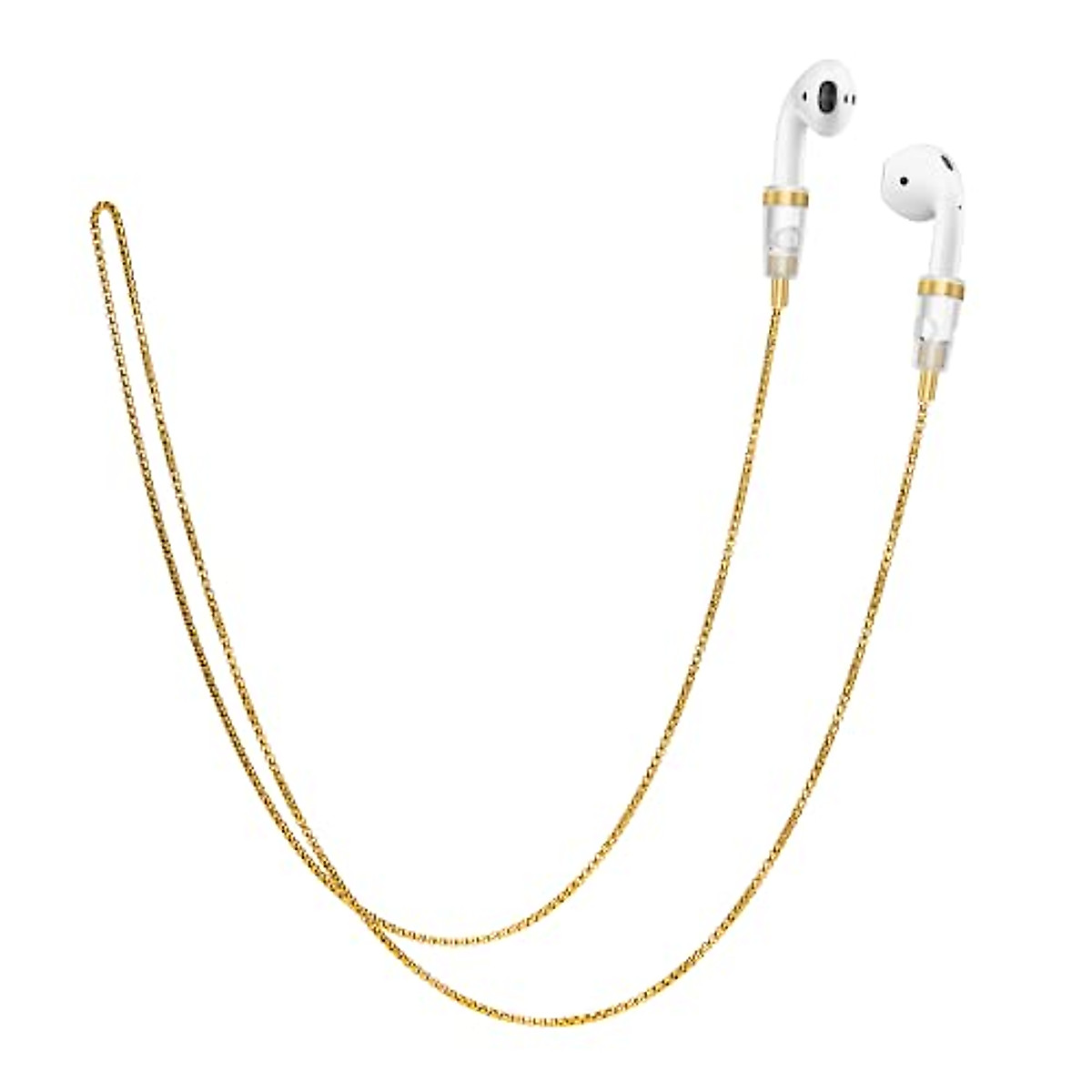 Lawonda AirPods Carrying Straps, Gifts for Mom, Earphone Stainless Steel Necklace Chain Strap Holder Magnetic Neck Connector Cord Anti-Lost Sports String Strap Accessories for Airpods 3/ Pro 1 Gold