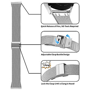JOYOZY Bands Compatible with Samsung Galaxy Watch 4 40mm with Screen Protector Case,20mm Quick Release Watch Band Stainless Steel Strap & Diamond Bezel Case Cover for Galaxy Watch 4