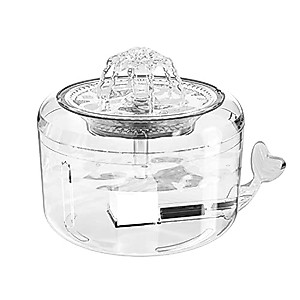 Ciays Cat Water Fountain, 81oz/2.3L Automatic Pet Water Fountain Dog Water Dispenser with LED Light for Cats, Dogs, Multiple Pets, 3 Replacement Filters Included, White (CIPS19T)