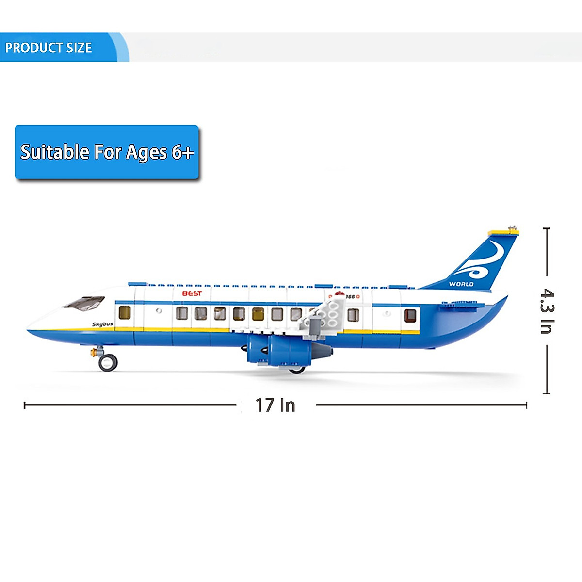 Sluban Aviation Blocks Plane Bricks Toy-Airbus (M38-B0366), 463 pieces