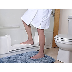 CleanCut Step Bathtub Accessibility Kit - Convert Existing Tub to Step-In Shower (White, Size Large)