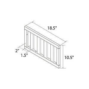 Little Seeds Universal Toddler Rail, Nursery Furniture, Dove Gray