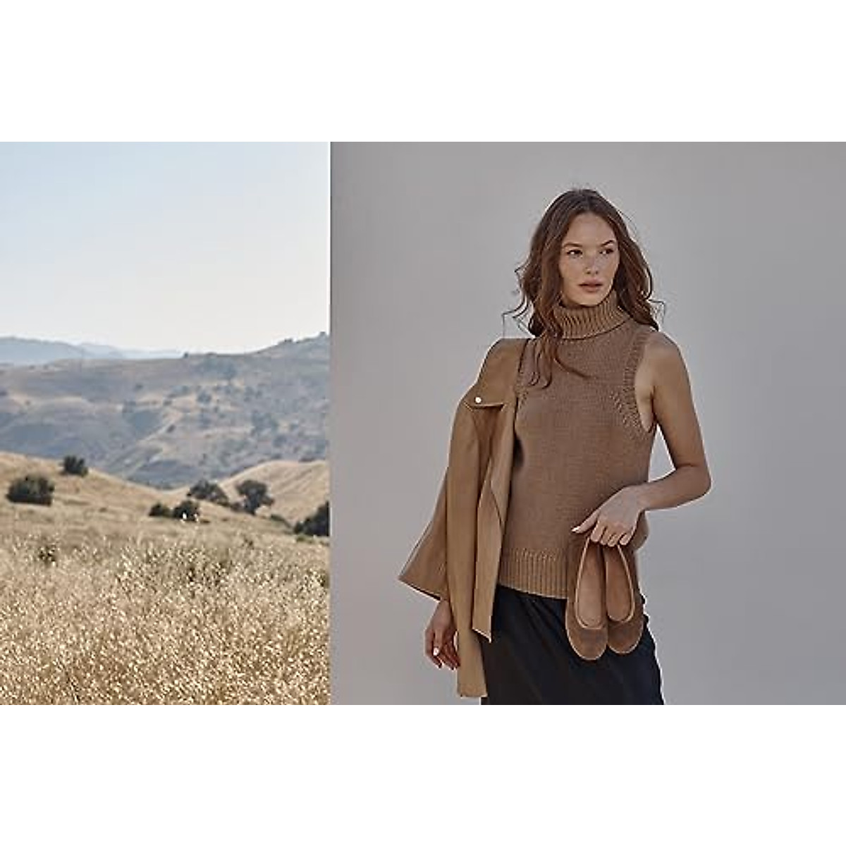 Vionic Women’s Ballet Flat Anita- Supportive Round Toe Dress Shoes That Include a Built-in Arch Support Insole 5-12 Tan Croc Suede 8.5 Medium