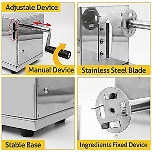 RioRand Manual Stainless Steel Twisted Potato Slicer Spiral Vegetable Cutter French Fry