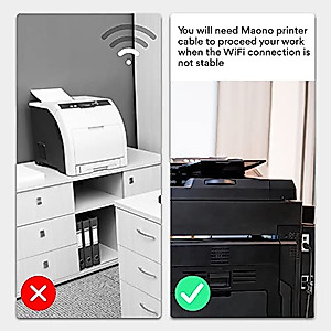 MAONO 10FT USB Printer Cable, Upgraded Version-Shielding Ring USB 2.0 A-Male to B-Male Cord High Speed Scanner Cord Compatible with Microphones, Dell, HP, Epson, Canon, Lexmark, Xerox, Samsung