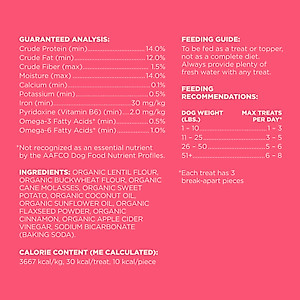 Amazon Brand - Wag Expedition Human Grade Organic Biscuits Dog Treats, Non-GMO, Sweet Potato & Flaxseed, 10oz