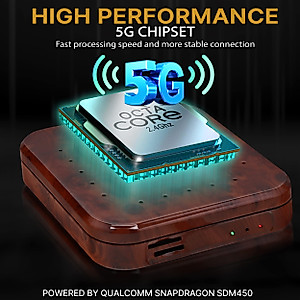 PyleUsa Wireless CarPlay Android Auto Multimedia Video Box,4GB RAM 64GB ROM,2.4GHz,5GHz Dual Band WiFi BT,Octa Core 64Bit,4K Full HD,H.265,USB3.0 Android Box,Screen Mirroring, Install Android Apps