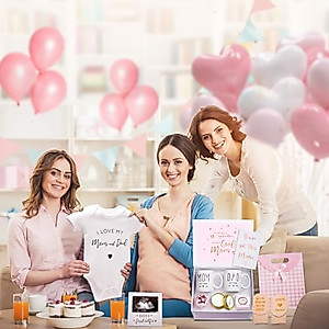 ShinnyWis 2024 New Mom Gifts for Women- Announcements Pregnancy Gifts for First Time Moms, Gender Reveal Gifts for New Parents Mom and Dad Mugs-11oz Coffee Mug Set