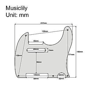 Musiclily 5 Hole Vintage Tele Pickguard Guitar Scratch Plate for USA/Mexican Made Fender Telecaster Style, 3Ply Mint Green