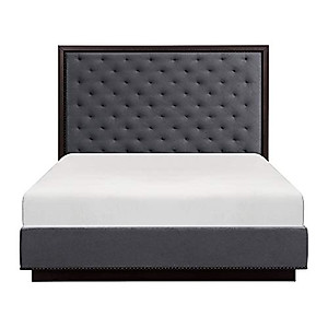 Lexicon Menotti Fabric Upholstered Bed, Cal King, Graphite