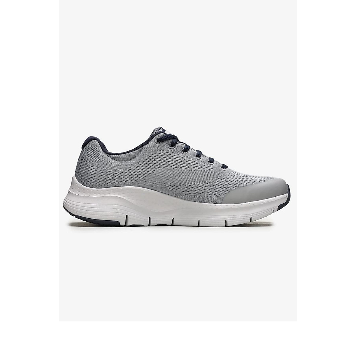 Skechers Men's Arch Fit Oxford, Gray/Navy, 12 M US