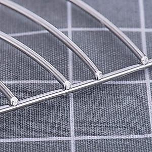 2PCS Stainless Steel Wok Shelf, Kitchen Wok Fry Pan Pot Stainless Steel Shelf Food Cooling Rack Semi circle Fried Food Strainers Cooling Racks Shelves for Kitchen(L)