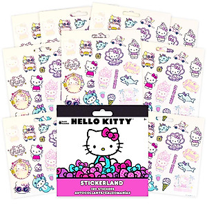 Hello Kitty Backpack Lunch Box for Girls, Kids ~ 4 Pc Bundle with 16" Pink Hello Kitty School Bag, Lunch Bag, Stickers, More (Hello Kitty School Supplies Stuff)