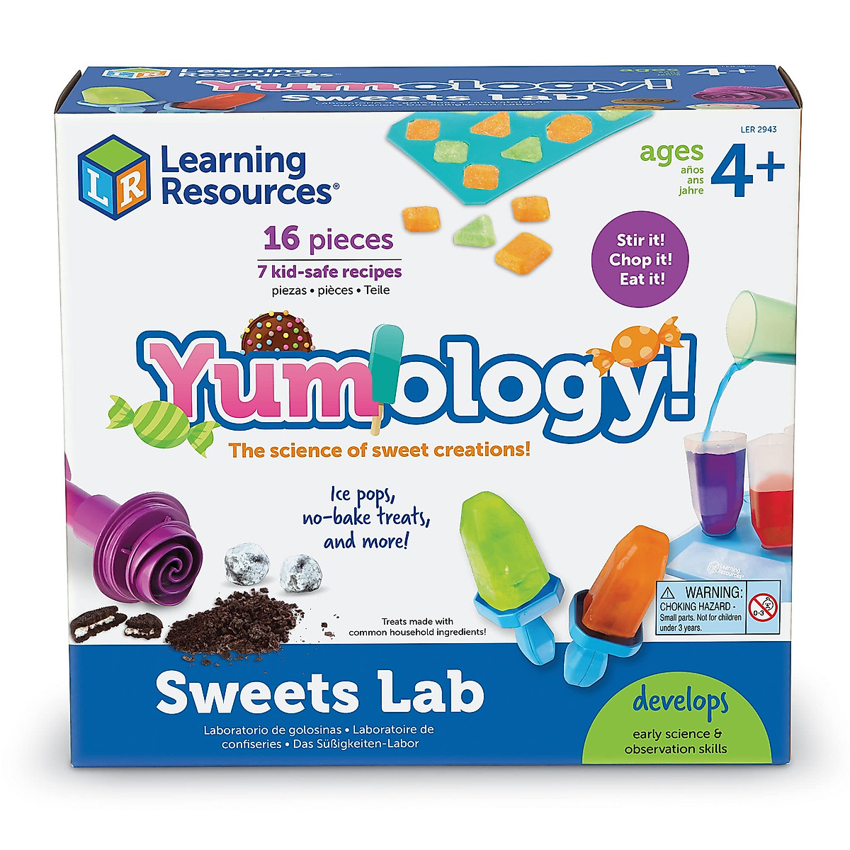 Learning Resources Yumology Science Sweets Lab,STEM Toys, Candy Experiments, Science Kit for Kids, Fun Gifts for Kids, 16 Pieces, Ages 4+