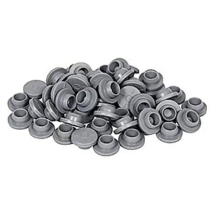 Med Lab Supply Butyl Rubber STOPPERS for VIALS, 20MM, Gray - 100 Pieces