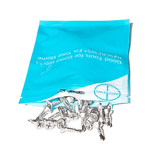 IMScrews 50pcs #8 x 3/4" Stainless Flat Head Phillips Self Drilling Screws, 410 Stainless Steel Full Thread Sheet Metal Tek Wood to Metal Screws