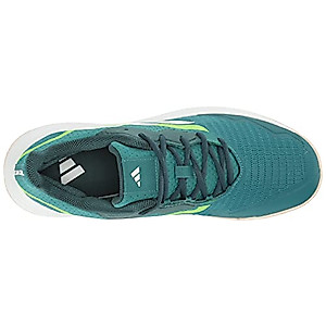 adidas Women's Court Jam Control Sneaker, Arctic Fusion/White/Lucid Lemon, 8