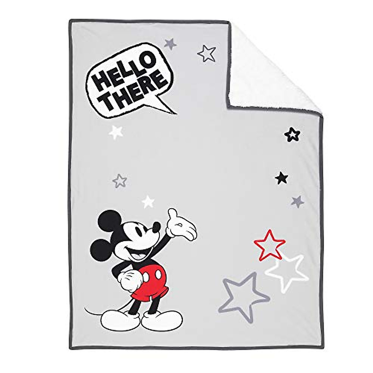 Lambs & Ivy Disney Baby Mickey Mouse Picture Perfect Baby Blanket - Gray