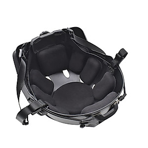 JFFCESTORE Tactical Mask and Fast Helmet,Protective Full Face Clear Goggle Skull mask Dual Mode Wearing Design, Adjustable Helmet Chin Strap Large Size for Adult (Mask+Helmet Black)