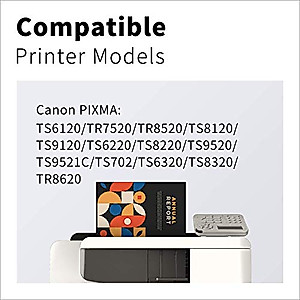 LemeroUtrust Compatible Ink Cartridge Replacement for Canon PGI-280XXL CLI-281XXL 280 XXL 281 XXL use with PIXMA TR7520 TR8520 TS6120 TS6220 TS8120 TS8220 TS9120 TS9520 TS9521C TS6320 (6-Pack)