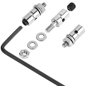 HobbyPark 20pcs Nylon Control Horns 20x11mm + 1.2x21mm Clevis + Pushrod Connector Linkage Stopper 1.3mm + 1.2 x 180mm Steel Z Style Pushrods Parts for RC Airplane Plane