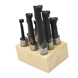 raseparter 1/2 Inch Boring Bar Set 9-Pack C-6 Carbide Tipped Bars for 1/2 Inch Shank Lathe Tool