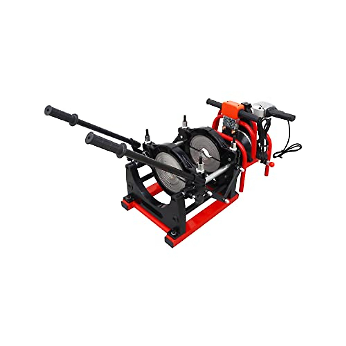INTBUYING Pipe Fusion Welder Pipe Welding Machine PP PE PB PVDF Butt Fushion Welding Machine Tube Butt Fusion Equipment Double Clamps Hand-push Type 110V 2.48-7.87”(63-200MM)