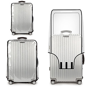 Yuppies Clear PVC Suitcase Cover Protectors Luggage Cover for Wheeled Suitcase (20inch/24inch/28inch (3 Pieces))